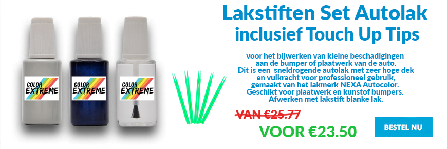 Lakstiften Set Autolak inclusief 10 Touch Up Tips inlakstaafjes.
